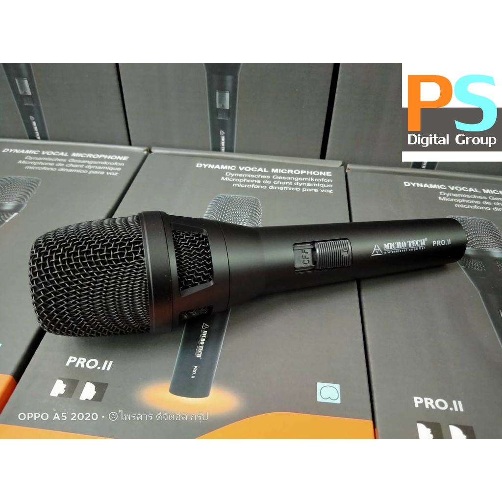 MICROTECH PRO.II ไมค์สาย ไมค์โครโฟน พร้อมสาย5เมตร MICRO TECH PRO II ไมโครเทค ไมค์คาราโอเกะ ไมค์ ...