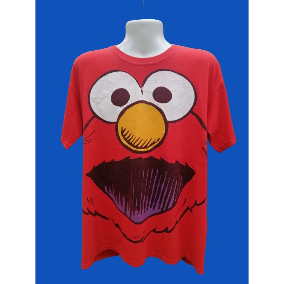 SIZE L + ส่งฟรี ELMO เอลโม่ Sesame Street - เสื้อยืดมือสองวินเทจ ...
