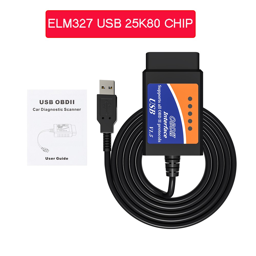 Elm327 Usb Obd2 Ftdi Ftdi Ft232Rl Chip Obd2 สแกนเนอร์รถยนต์สําหรับ Pc Eml 327 V1 . 5 Odb2 ...
