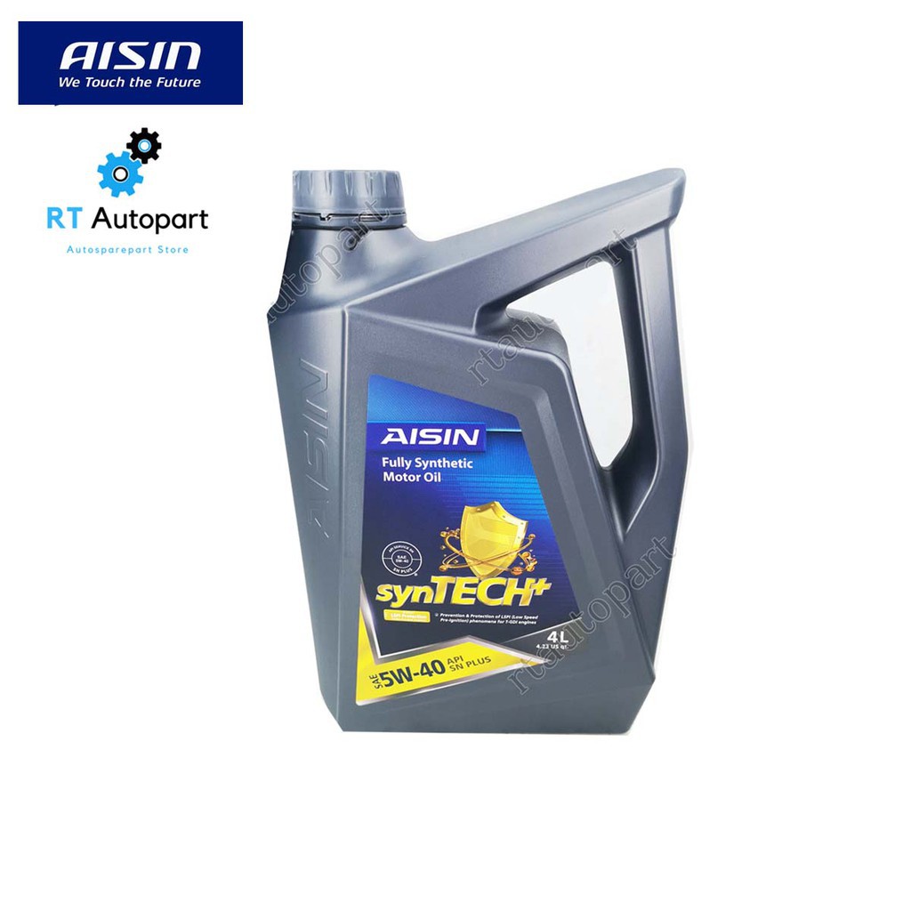 AISIN น้ำมันเครื่องสังเคราะห์แท้ 100% ไอซิน Aisin เกรด SAE 5w-40 / SAE 5w-30 เบนซิน Fully ...