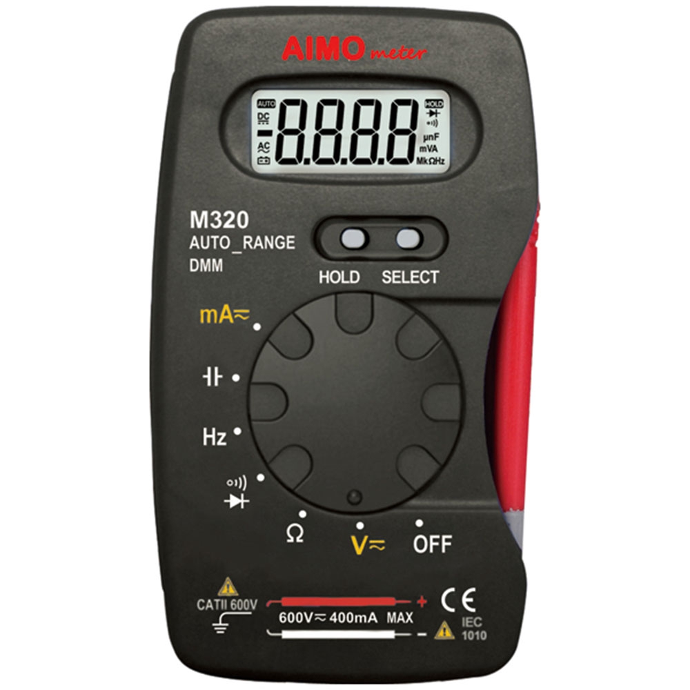 AIMOMETER M320 Digital Multimeter DMM Auto Range 4000 Counts Ammeter ...