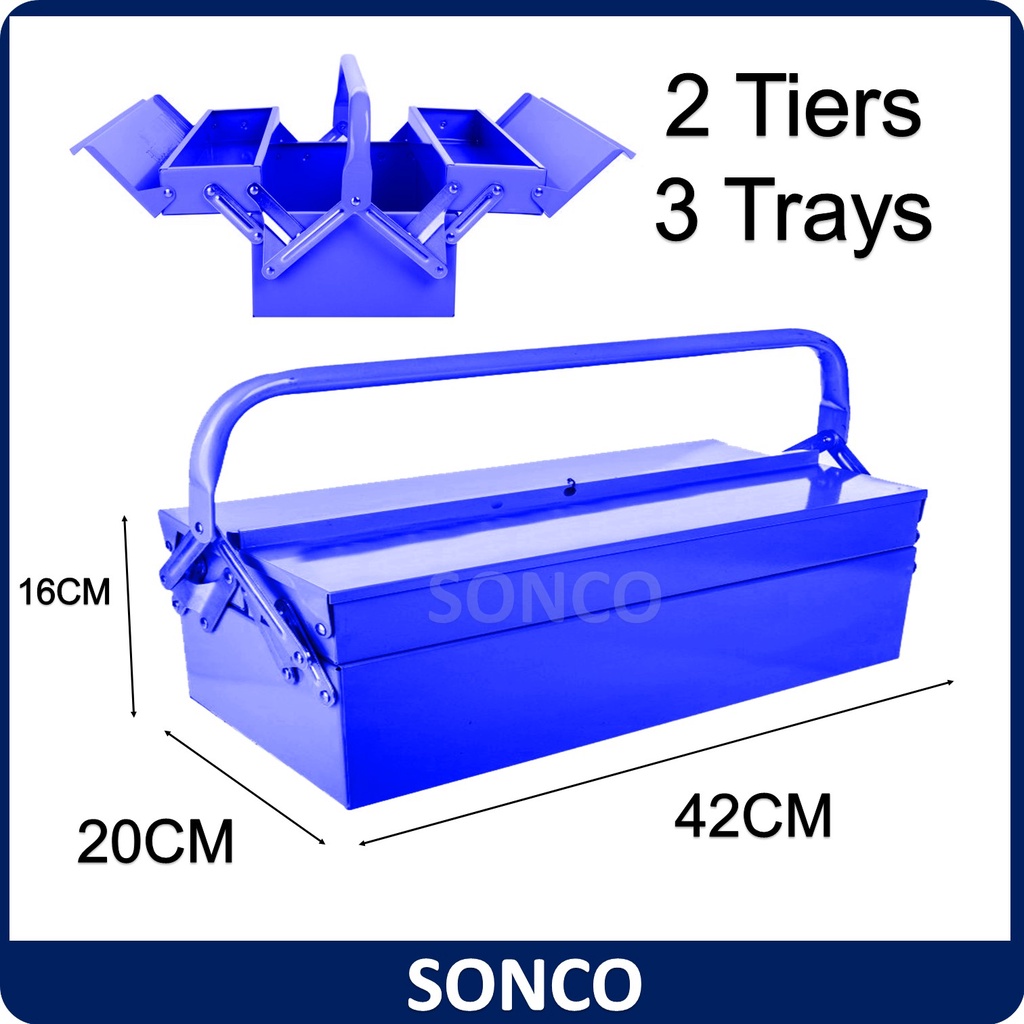 Sonco กล่องเครื่องมือโลหะ ยาวพิเศษ 3 ชั้น 3 ชั้น 2 ชั้น สําหรับจัดเก็บ ...