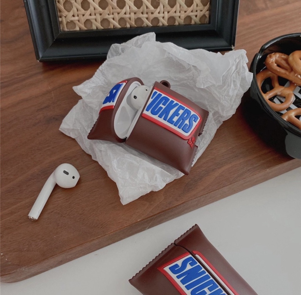 Snickers case แอรพอด รุ่น1/รุ่น2/รุ่น3 เคสสำหรับแอร์พอด2 เคสซิลิโคน ...