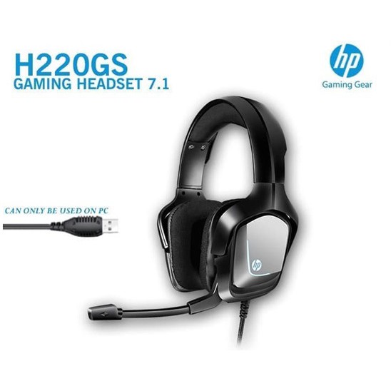 HP หูฟัง รุ่น H220/H220GS/H120/H100 Gaming Headset (Black) | Shopee ...