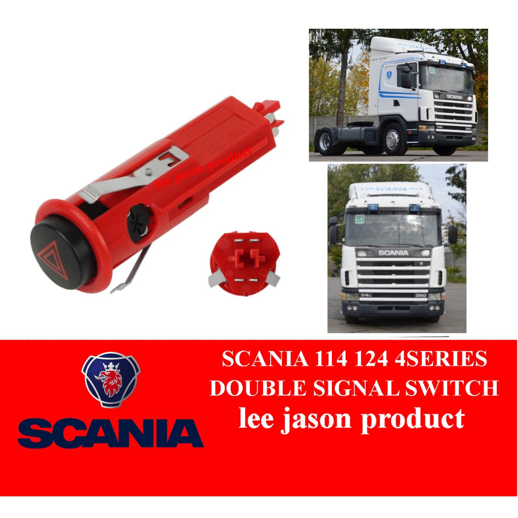 Hazard SWITCH SCANIA 114 124 4SERIES สวิตช์ป้ายคู่ 1327015 | Shopee ...