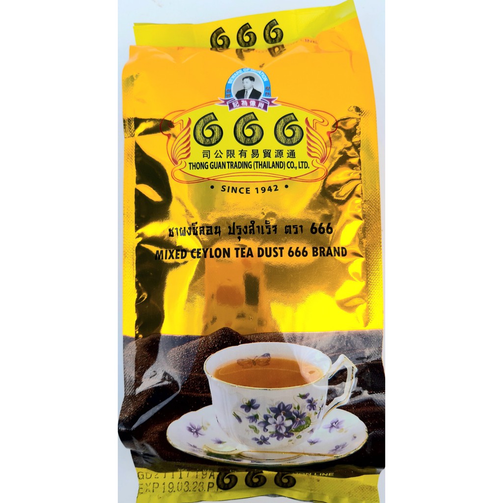 ชาผงซีลอน ปรุงสำเร็จ ตรา 666 MIXED CEYLON TEA DUST 666 BRAND (ขนาด 400 ...