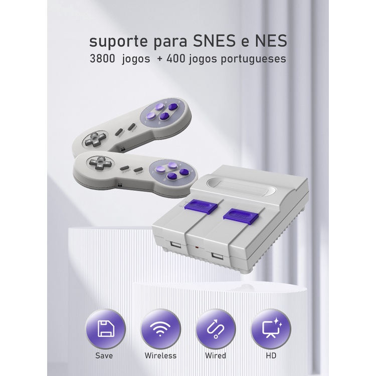 Vilcorn เกมคอนโซลวิดีโอทีวีไร้สาย 16 บิต 4200+ สําหรับ Super NES SFC FC ...