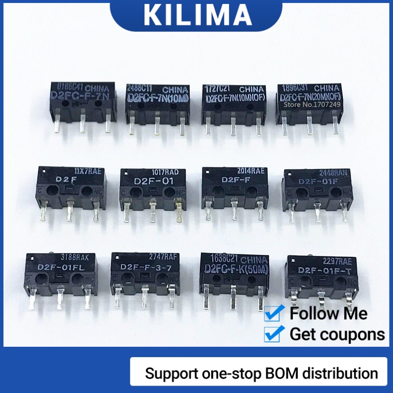 ของแท้ OMRON ไมโครสวิตช์ D2FC-F-7N 10 ม. 20 ม. OF D2FC-F-K(50 ม.) D2F ...