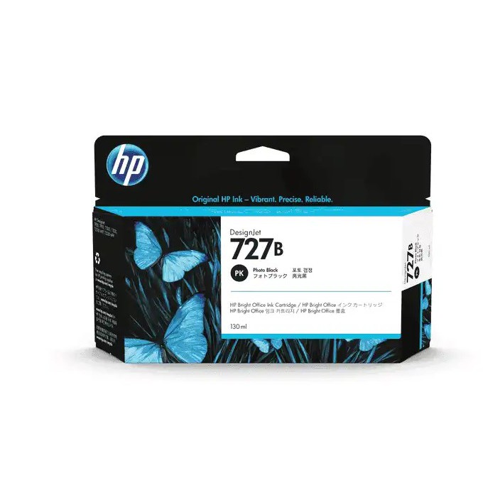 หมึกพิมพ์แท้ HP 727B 130-ml Photo Black DesignJet Ink Cartridge (3WX14A) | Shopee Thailand