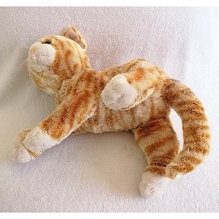 ตุ๊กตามือสอง ตุ๊กตาแมว เท้าถ่วง ty Cobbler Orange Kitty Cat ตัวยาว 11 ...