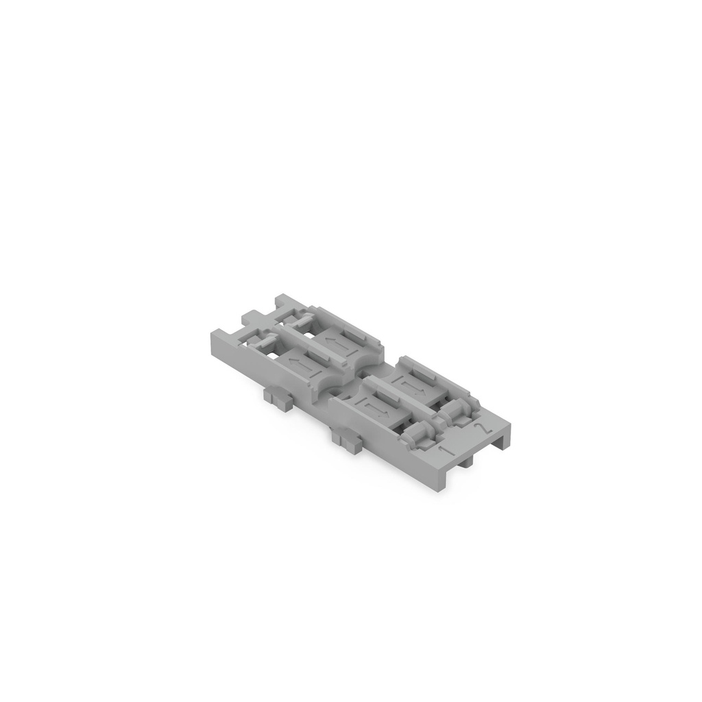 WAGO Mounting carrier; 2-way; for inline splicing connector with lever ...