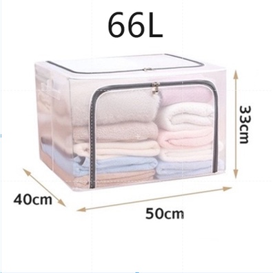 กล่องเก็บของ 120L/66L กล่องพับ กล่องเก็บของแบบพับได้ขนาดใหญ่พิเศษ 2 ช่องซิป | Shopee Thailand