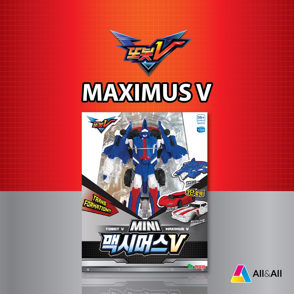 [Tobot V mini] MAXIMUS V Transformer Transformation Robot Action Figure ...