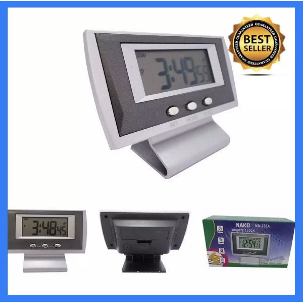 NAKO นาฬิกา ดิจิตอล ตั้งโต๊ะ ปลุก จับเวลา รุ่น NAKO Quartz Clock NA ...