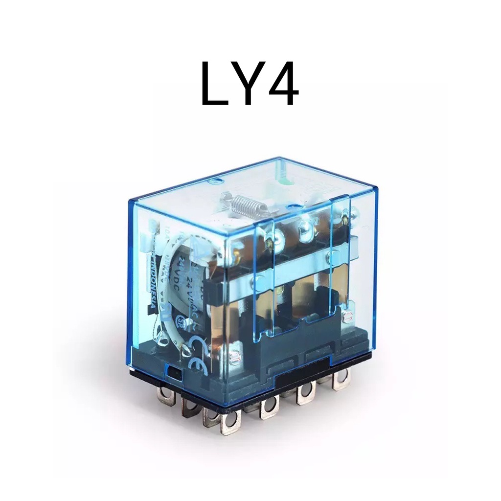 10A รีเลย์ LY2 LY4 RELAY 12VDC , 24VDC,110V, 220VAC Socket PTF-08A ...