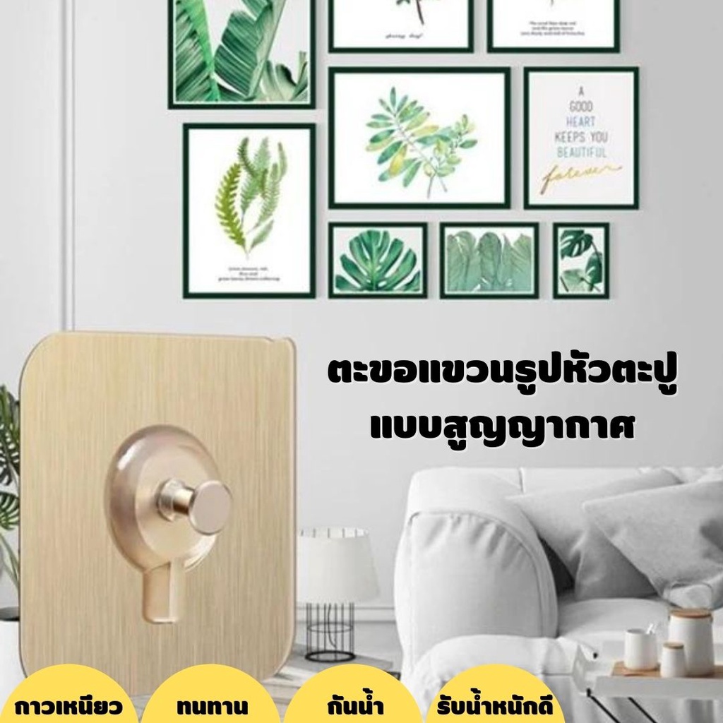 ️ถูกที่สุด ️ ตะขอแขวนติดผนังสําหรับแขวนกรอบรูป ตะขอตะปู ตะขอแปะสูญญากาศ ...