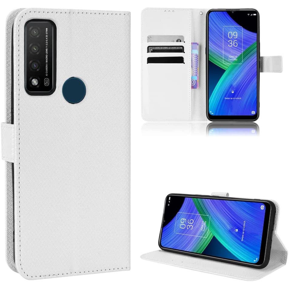 เคสโทรศัพท์มือถือหนัง ฝาพับ พร้อมช่องใส่บัตร สายคล้อง สําหรับ TCL 20R ...