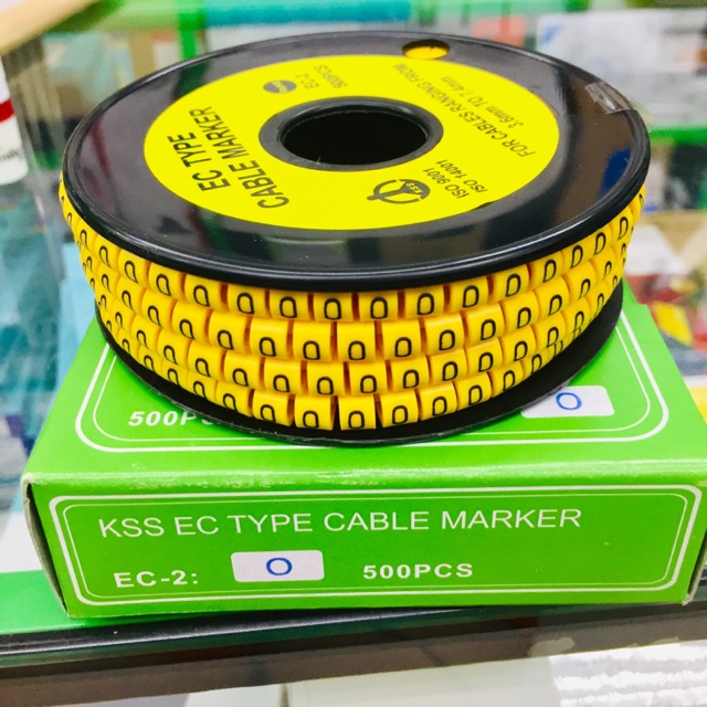 KSS Type Cable Marker เบอร์ 0 (500pcs) อย่างหนา | Shopee Thailand