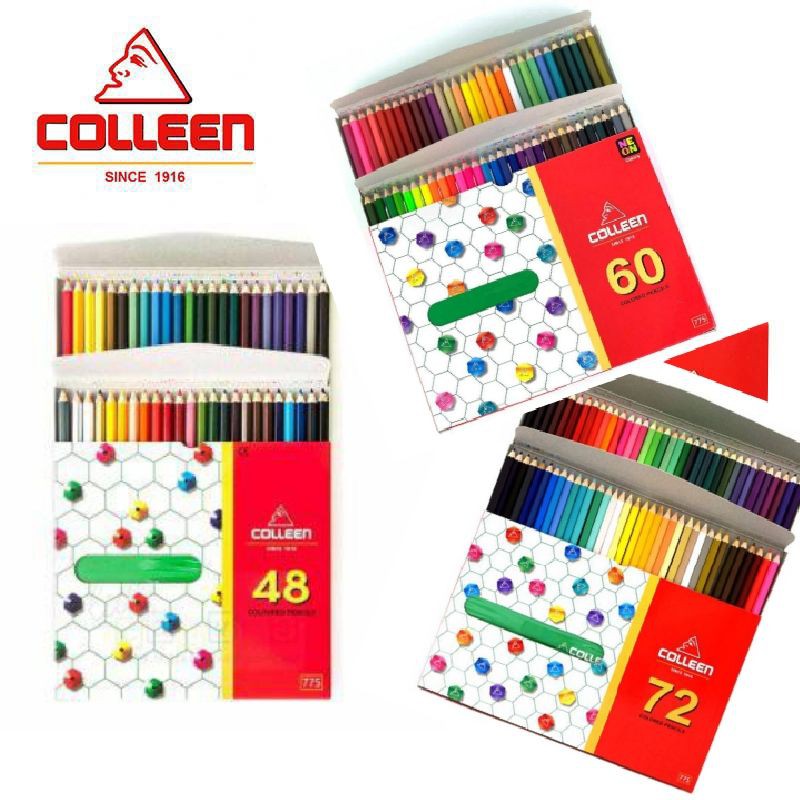 COLLEEN 48,60,72 สีไม้คอลลีน 1 หัว ( ด้ามเหลี่ยม ) COLLEEN สีไม้.คอลลีน ...