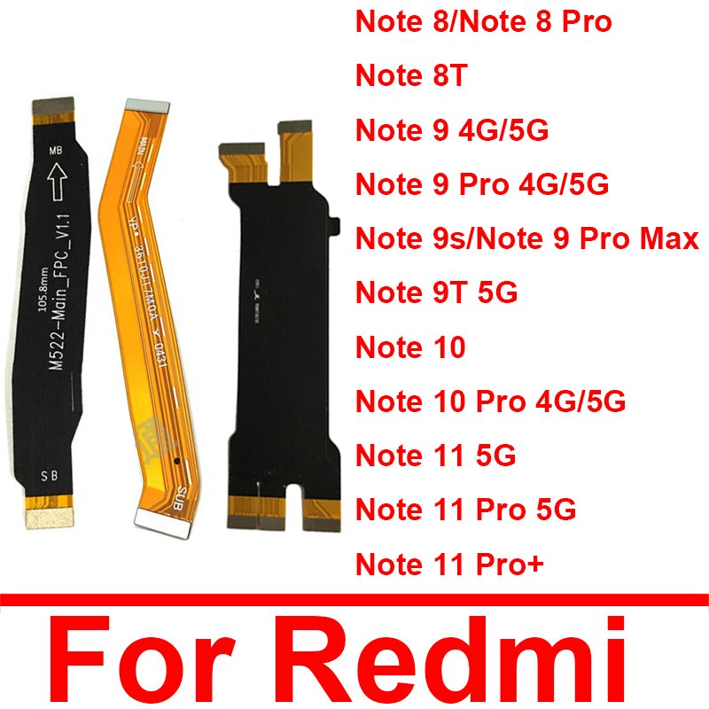 Lcd เมนบอร์ดหลัก Flex สําหรับ Xiaomi Redmi หมายเหตุ 8 8T 9 9S 9T 10 11 ...