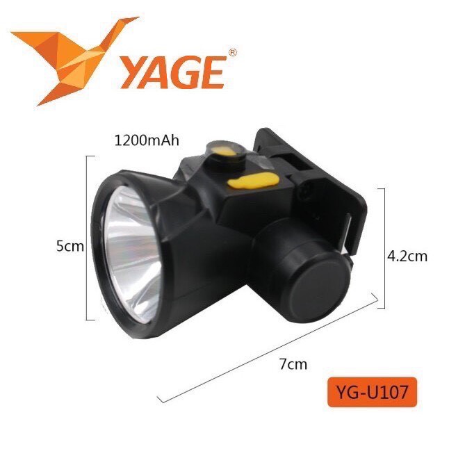 ไฟฉายคาดหัว YAGE YG-U107 แสงสีเหลือง แสงสีขาว แข็งแรงทนทาน | Shopee Thailand