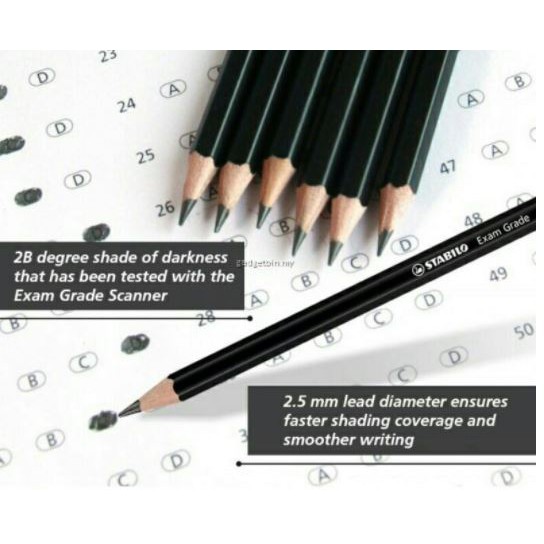 ดินสอ Stabilo Exam Grade Graphite 2B 12pc / กล่อง | Shopee Thailand