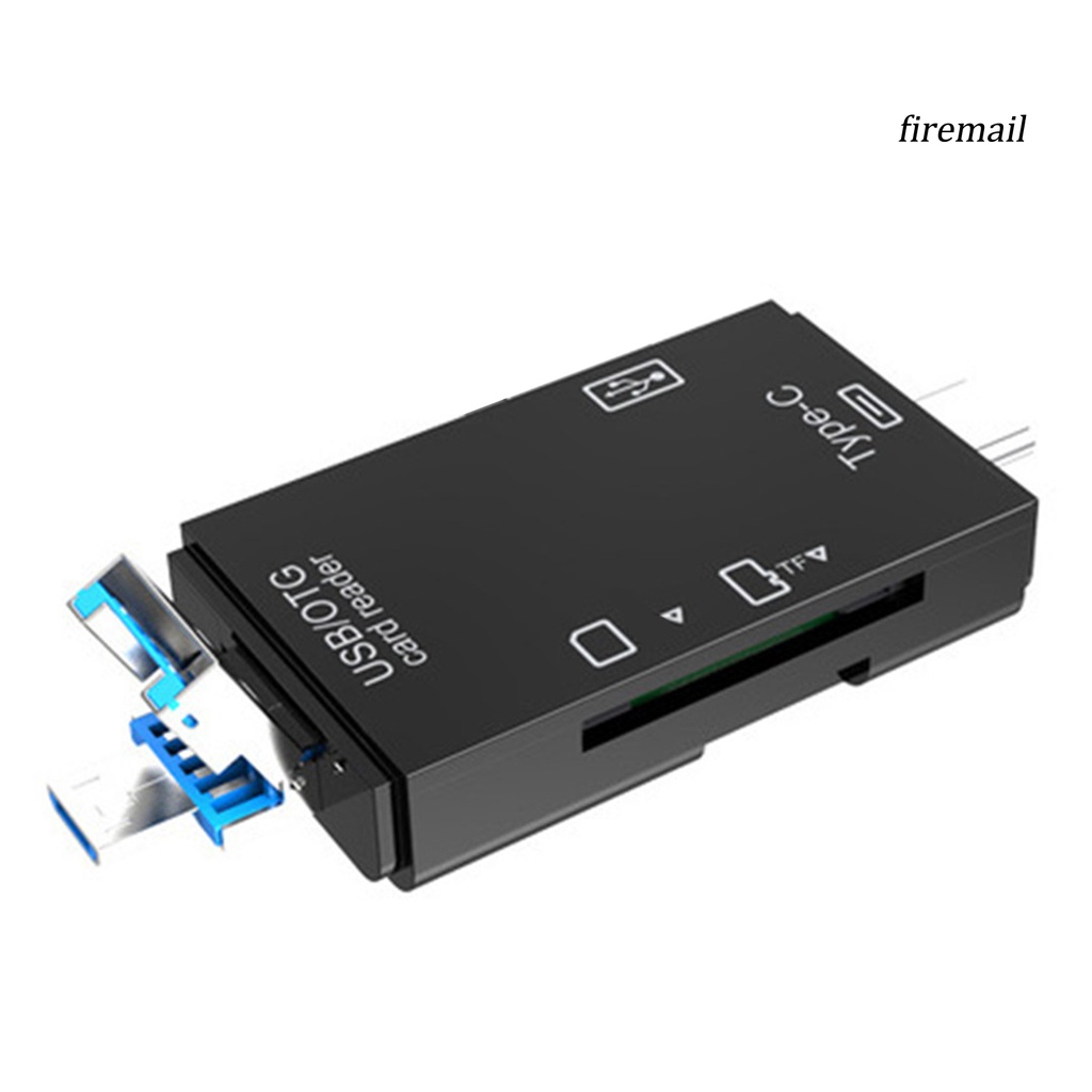 Firemail 6-in-1 อะแดปเตอร์การ์ดรีดเดอร์ Usb 3.0 Type-C Tf-Sd Otg ...