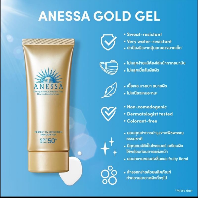 Anessa Perfect UV sunscreen skincare gel 90g | Shopee Thailand