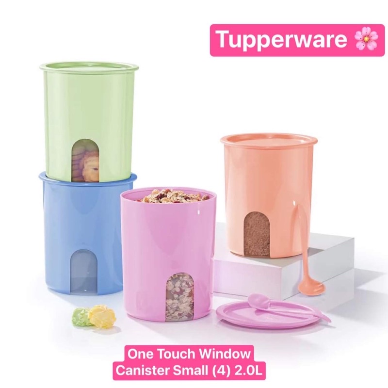 Tupperware รุ่น One Touch Window Canister Small 1ใบ 2L | Shopee Thailand