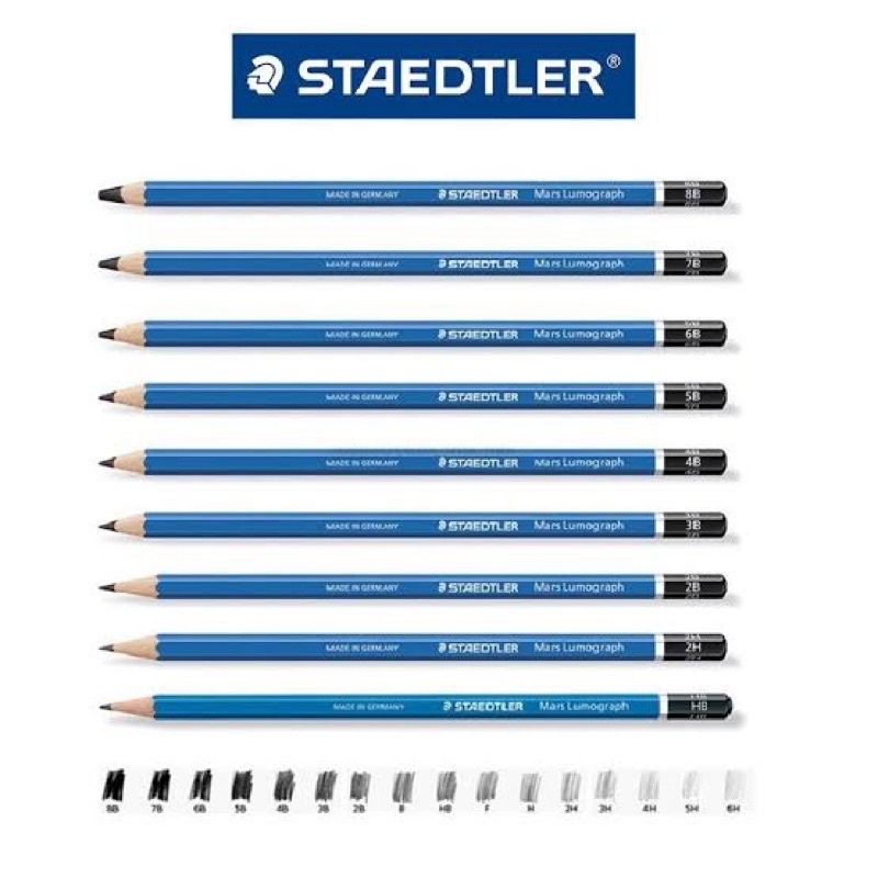 ดินสอลูโมกราฟstaedtler HB 2B 3B 4B 5B 6B EE ดินสอไม้ ของแท้ | Shopee ...