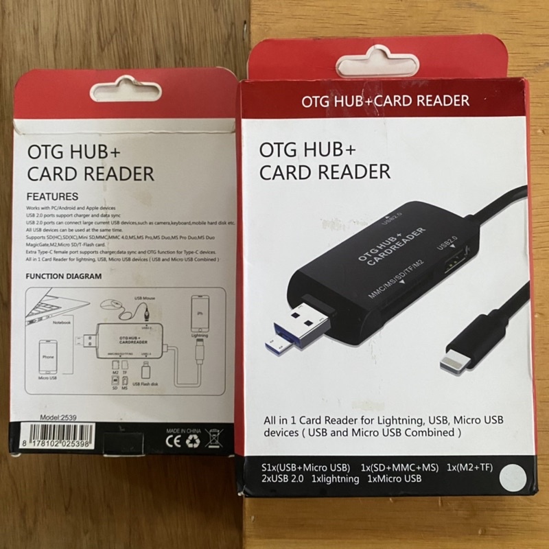 (พร้อมส่ง) OTG HUB+ Card Reader 5 in 1 Card Reader สีขาว | Shopee Thailand