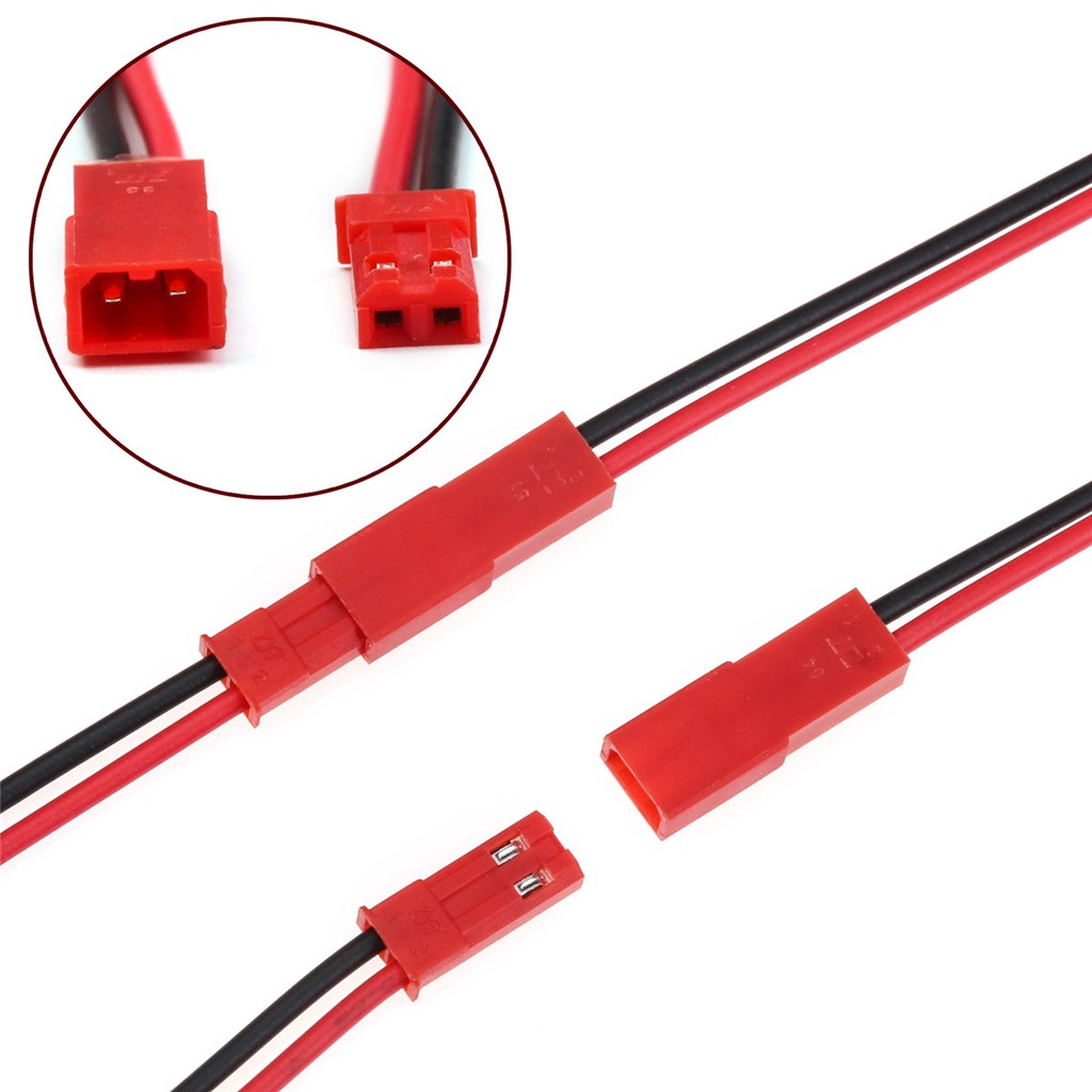 2Pin JST Plug Cable Male/Female Connector For RC BEC Battery Helicopter ...