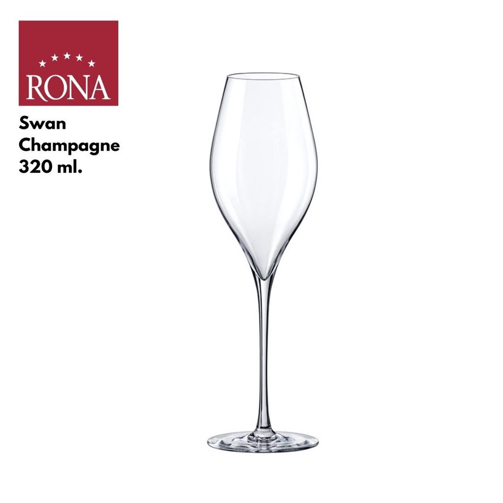 Rona Swan champagne 320 ml.-แก้วคริสตัลแท้ Rona รุ่น Swan champagne 320 มล.สำหรับแชมเปญบรรจุ1ใบ ...