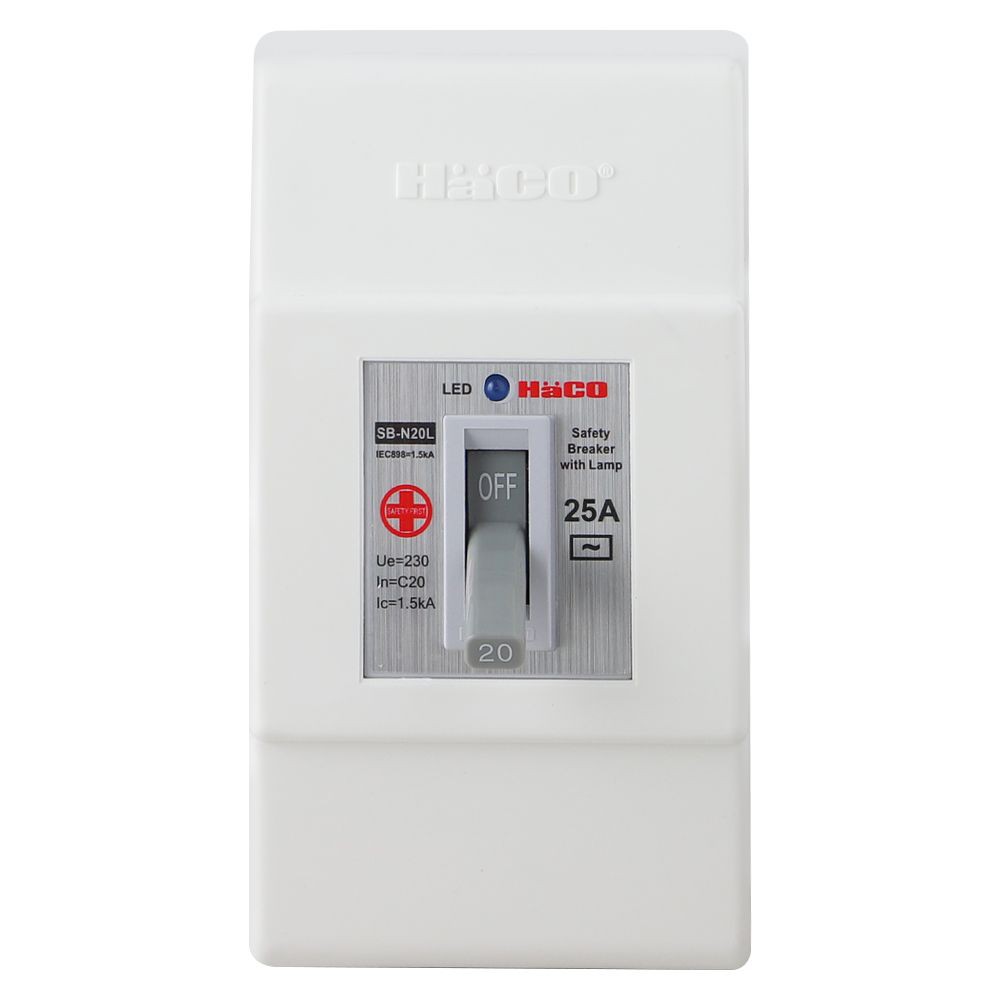 Breaker SAEFTY BREAKER HACO SB-N25L 25A Circuit breaker Electrical work ...