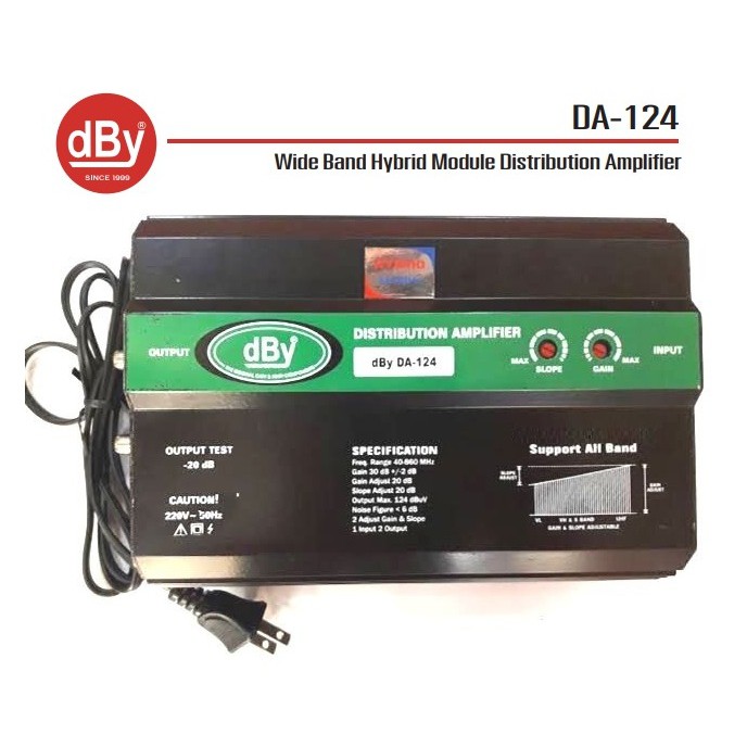 Booster ขยายสัญญาณRFระบบเคเบิ้ลทีวี(CATV, MATV) DBY DA124 | Shopee Thailand