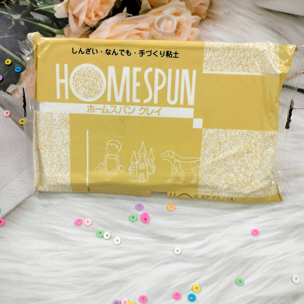 ดินญี่ปุ่น ดินเยื่อกระดาษ สีขาว HOME SPUN Paper Clay ดินปั้นโมเดล ดิน ...