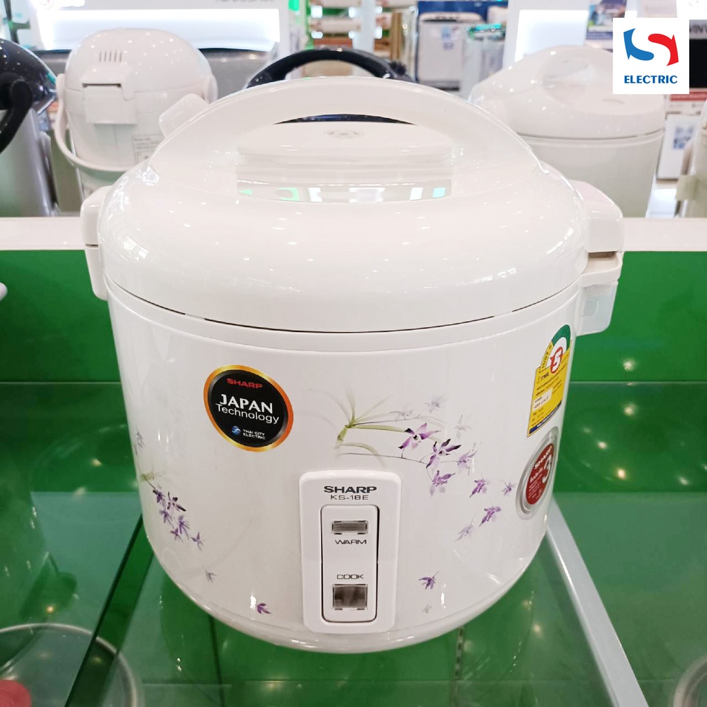 Sharp หม้อหุงข้าว (อุ่นทิพย์) รุ่น KS-18E ขนาด 1.8 ลิตร | Shopee Thailand