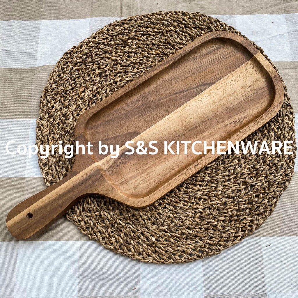 เขียงเสิร์ฟมีมือจับ ไม้จามจุรี ขนาด 6x16" by BG WOOD STUDIO | Shopee ...