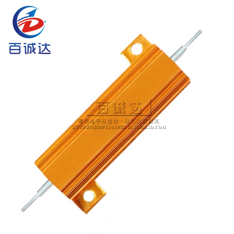 Rx24 10W 25W 50W 100W อลูมิเนียมโลหะกรณี Wirewound Gold Resistor 0.1R 0 ...