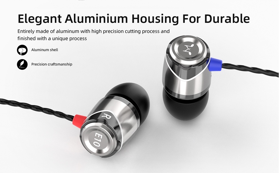 Soundmagic E10 หูฟังอินเอียร์ แบบมีสาย ไม่มีไมโครโฟน HiFi ตัดเสียงรบกวน เบสทรงพลัง ไม่พันกัน ...