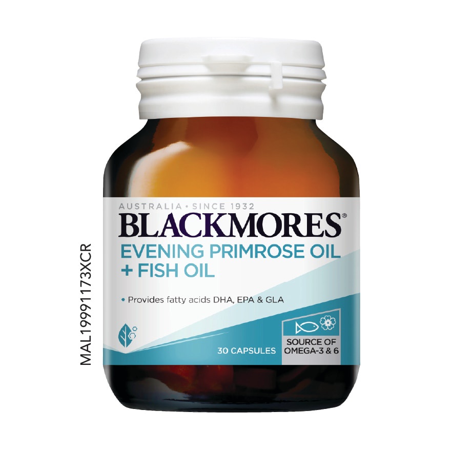 Blackmores Evening Primrose Oil + Fish Oil 30 Cap. แบลคมอร์ส | Shopee ...