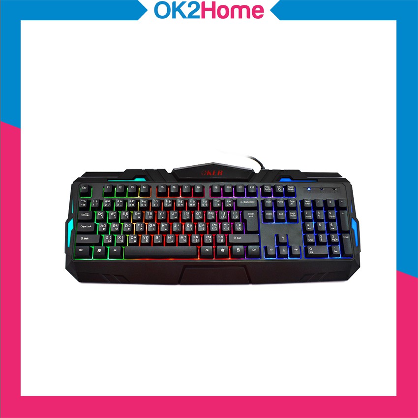 OKER S-917 Backlight Gaming Keyboard คีย์บอร์ดเกมมิ่งมีไฟ 7 สี | Shopee ...