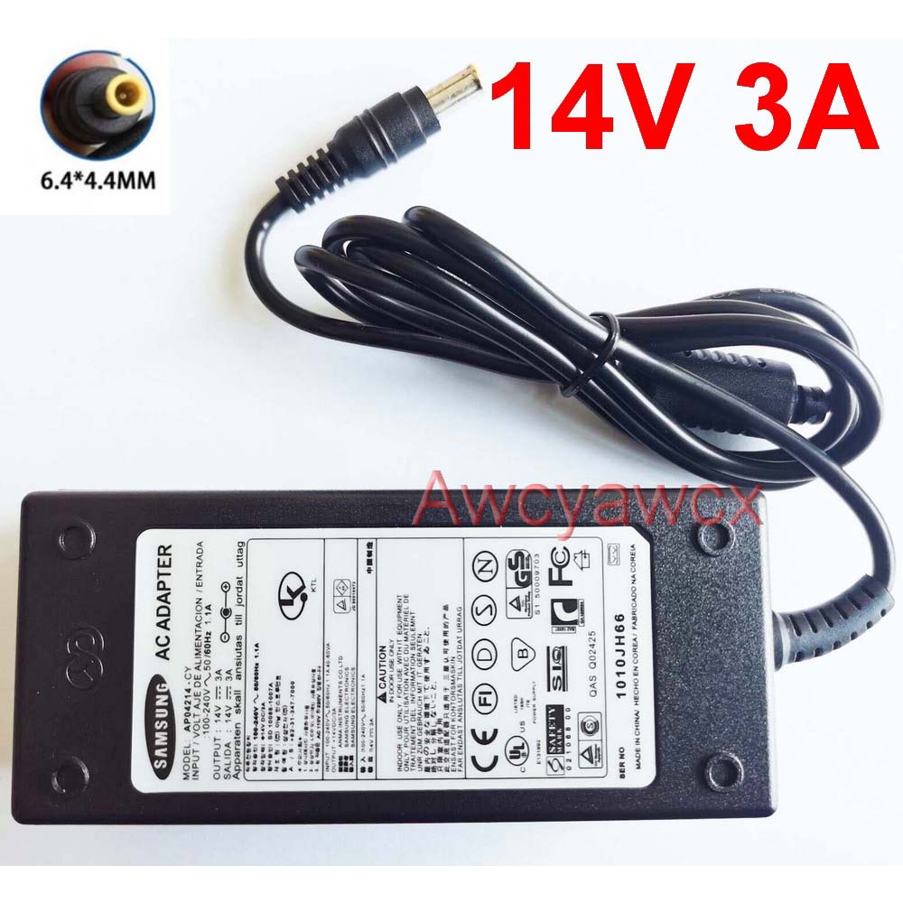 อะแดปเตอร์พาวเวอร์ 14V 3A 2.14A 1.78A 1.43A สําหรับ Samsung SyncMaster ...