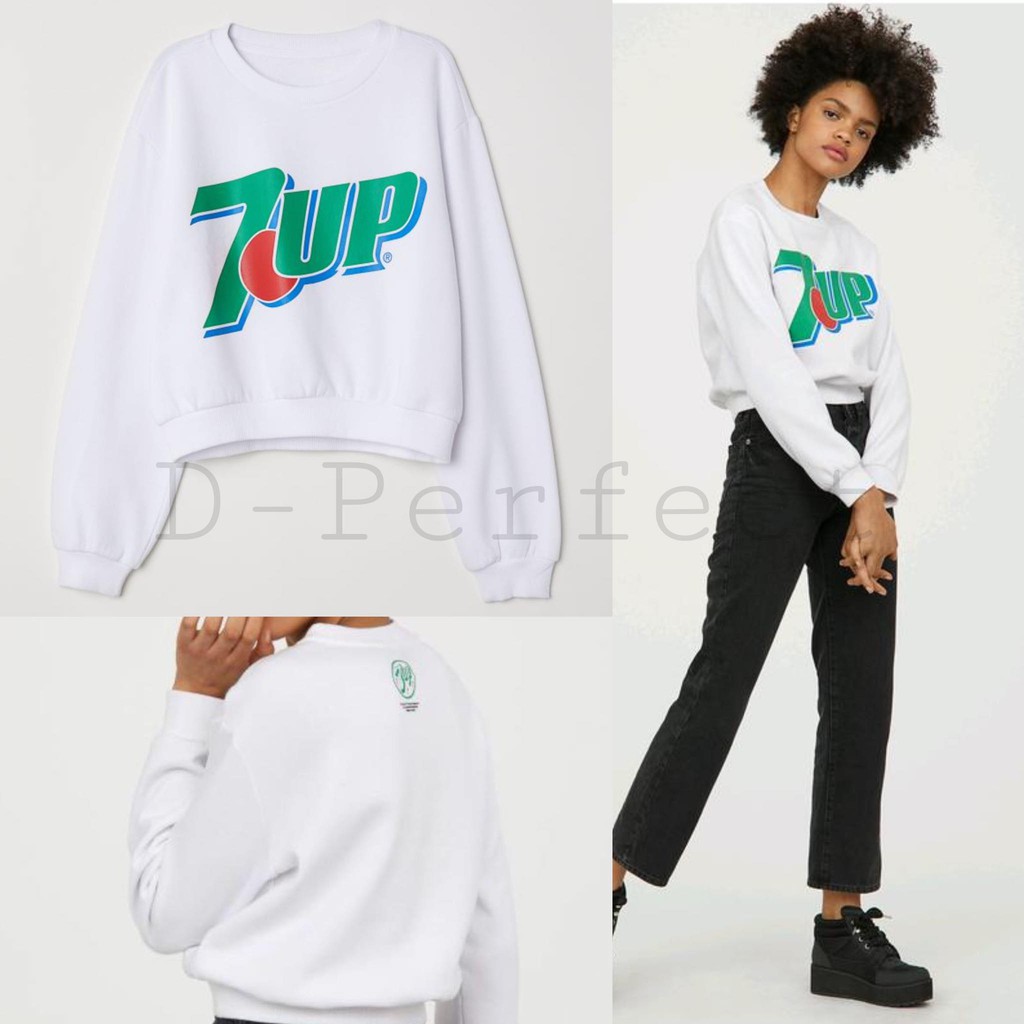 HM Sweatshirt 7UP Collection เสื้อสีขาวแขนยาว สกรีนลายเซเว่นอัพ เนื้อ ...