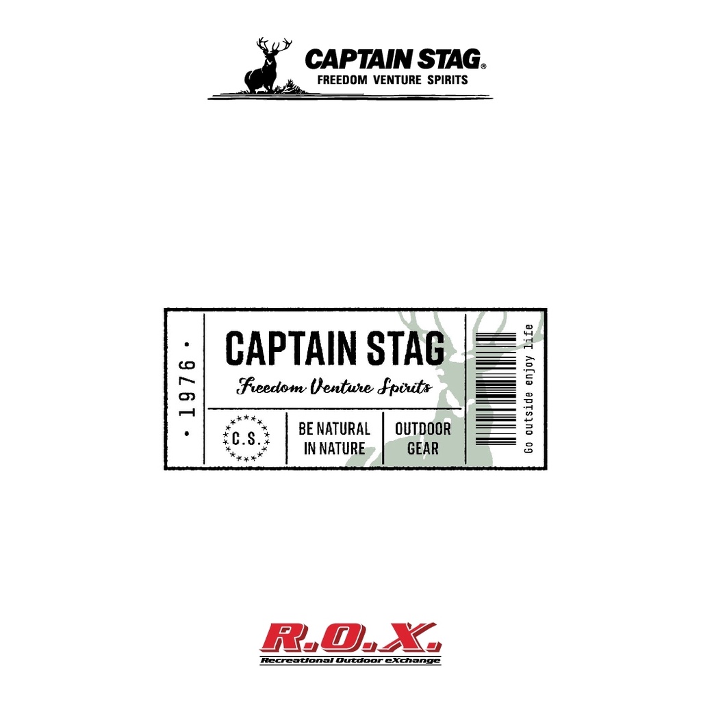 CAPTAIN STAG CS DESIGN STICKER (TICKET / RECTANGLE) 90 × 40MM สติกเกอร์ สติกเกอร์ตกแต่ง สติกเกอร ...