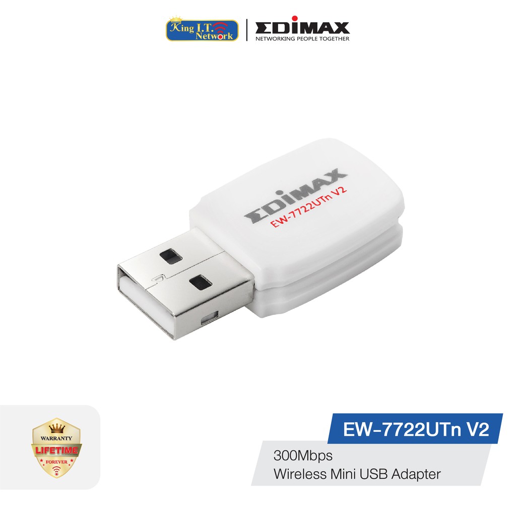 EDIMAX (EW-7722UTn v2) Wireless nLITE Mini-size USB Adapter | Shopee ...