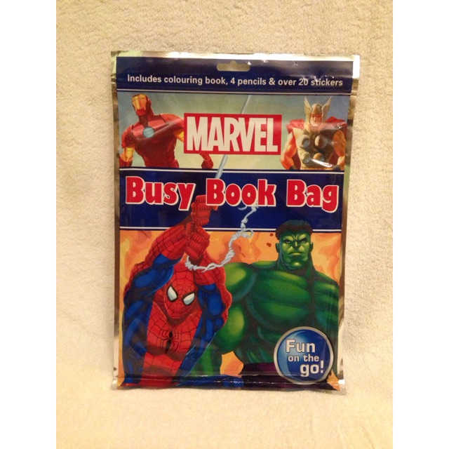 Marvel Busy Book Bag หนังสือระบายสี พร้อมสติกเกอร์ | Shopee Thailand