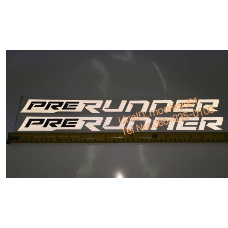 Sticker สติ๊กเกอร์ดั้งเดิมงานสกรีน prerunner สำหรับติดแก้มท้ายรถ toyota ...