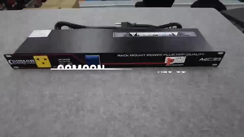 COMSON AEC-99 ปลั๊กRACK โชว์V และ A มีเบรคเกอร์ ปลั๊กไฟติดแร็ค 9 ช่อง USB 2 ช่อง AEC 99 AEC99 ...