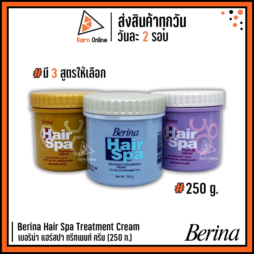 Berina Hair Spa Treatment Creamเบอริน่า แฮร์สปา ทรีทเมนท์ ครีม 250 g ...